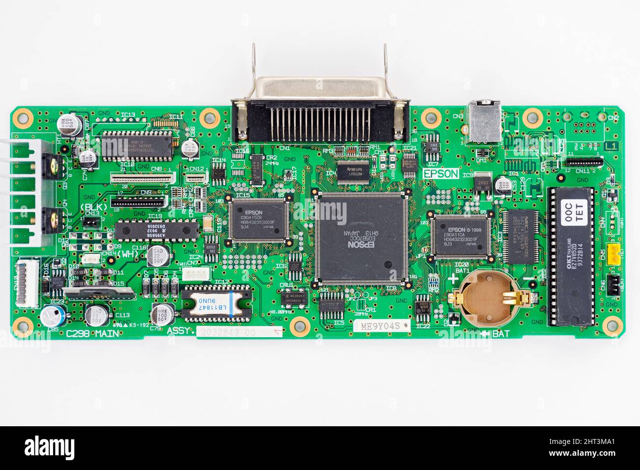 Printed circuit board from an old Epson printer unit, using the now ...