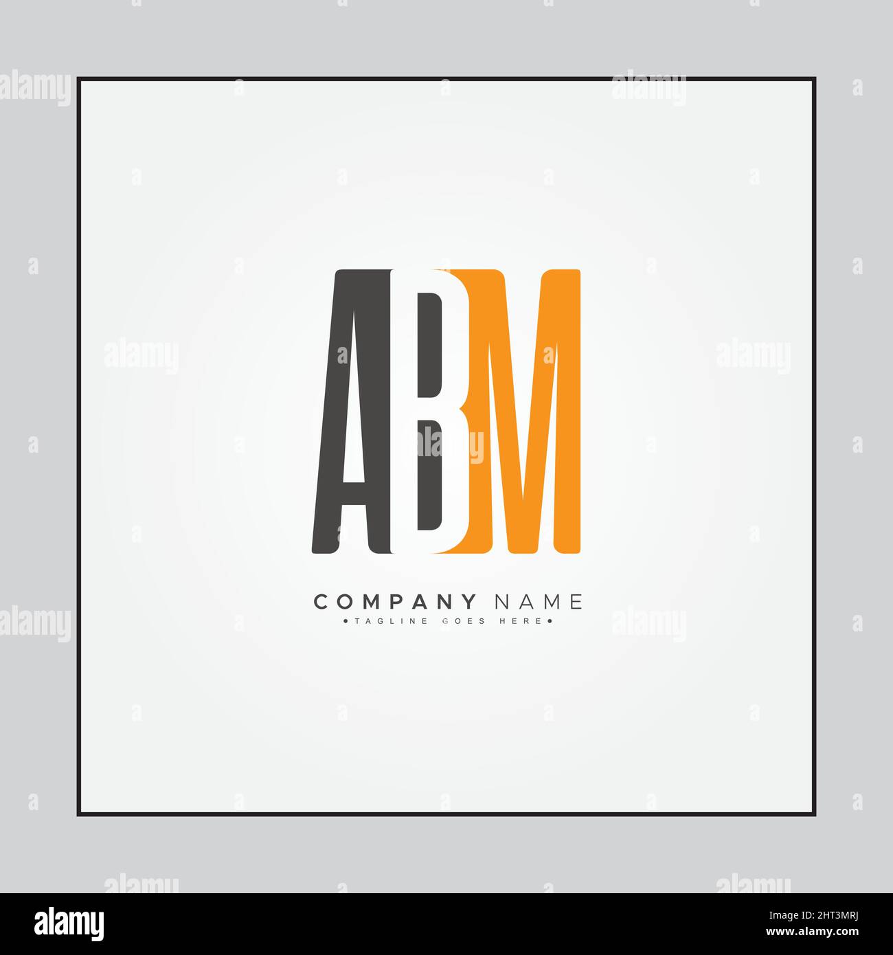 Initial Letter ABM Logo - Simple Monogram Logo for Initials A, B and M ...