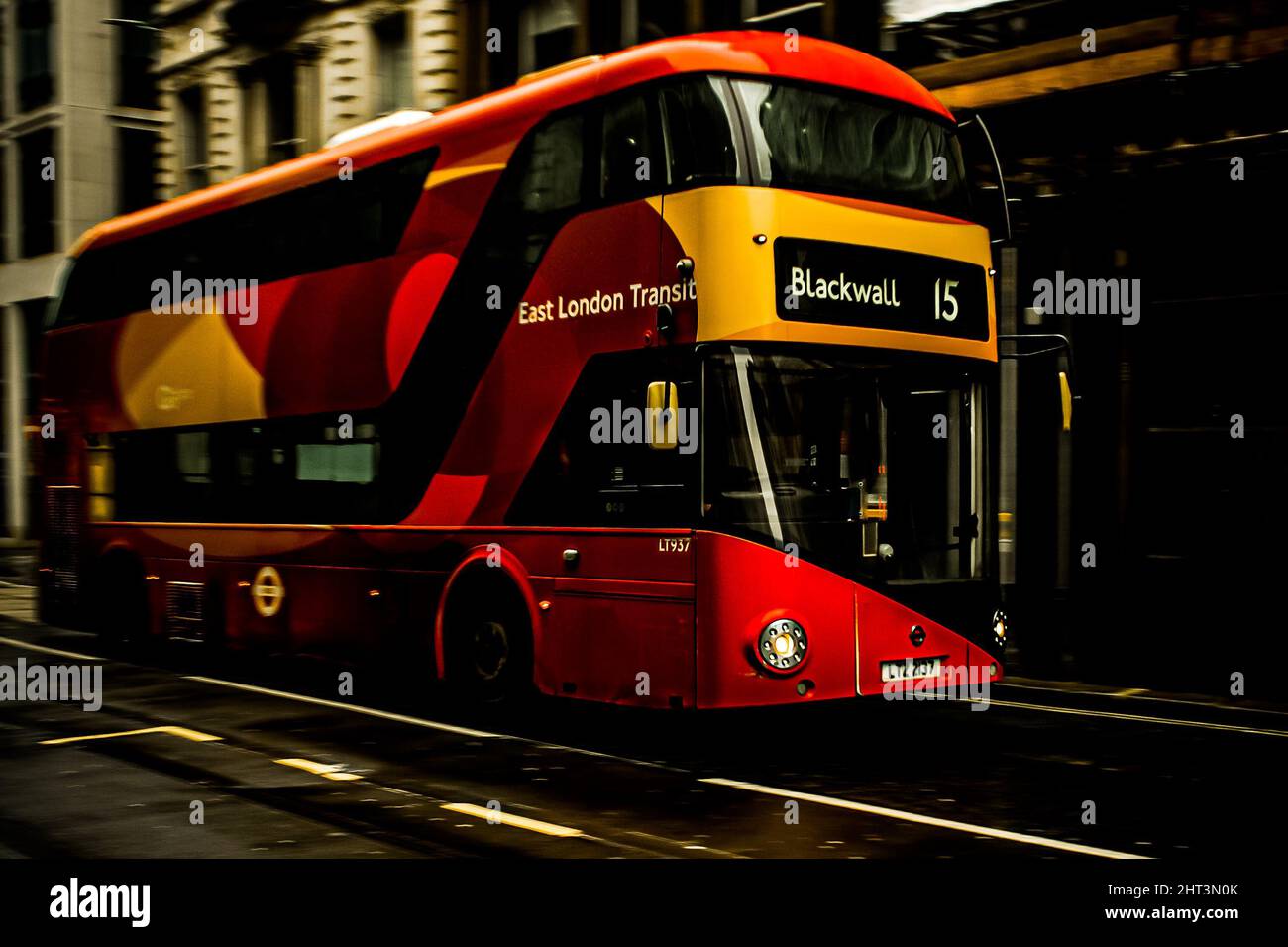 Photo of a double-decker London bus Stock Photo - Alamy