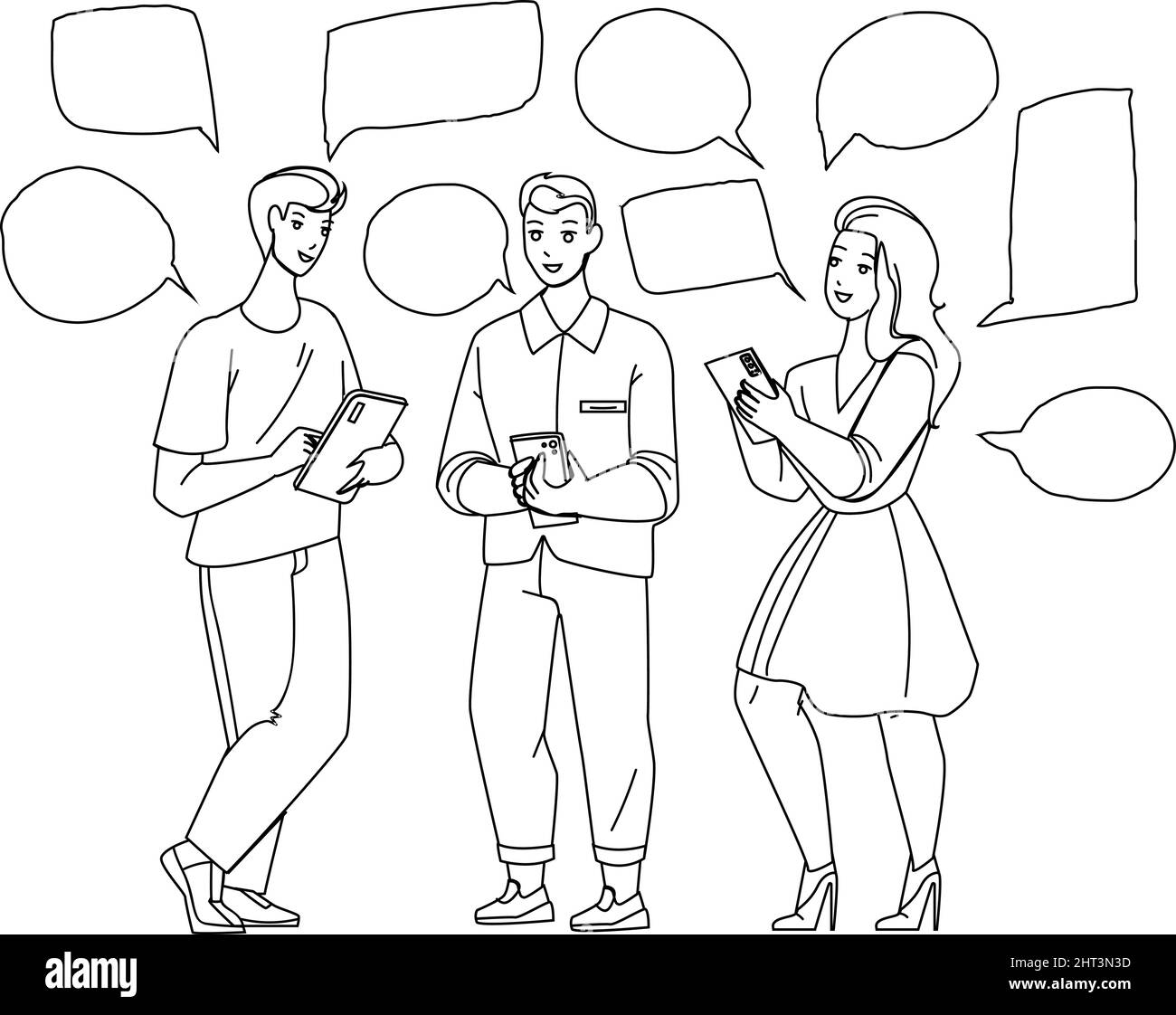 Girl chatting online sms Black and White Stock Photos & Images - Alamy