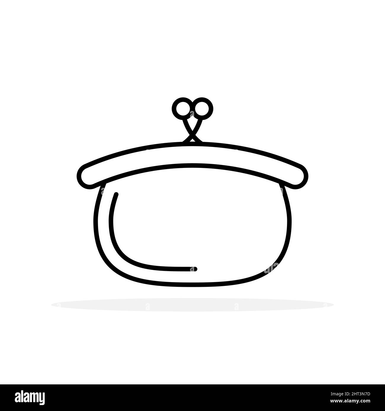 Purse icon. Linear purse sign. Vector illustration. Logo design element ...