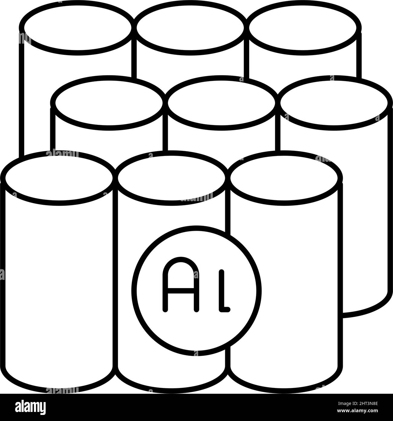 product of aluminium production line icon vector illustration Stock ...