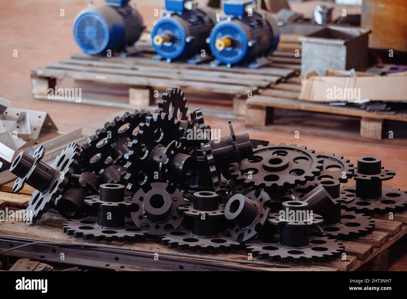 Large gears and other parts of the mechanism Stock Photo - Alamy