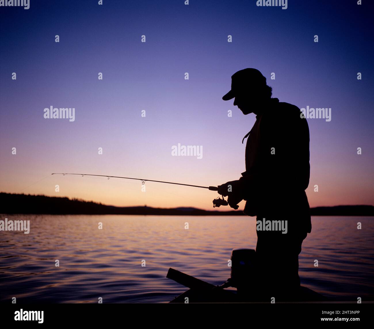 Fishing in sunset hi-res stock photography and images - Alamy