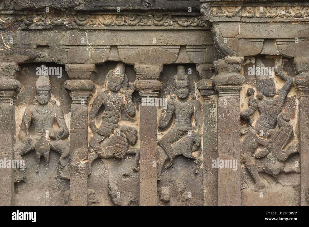 Stone Sculpture Of Hindu Gods Ellora Caves, Aurangabad, Maharashtra ...