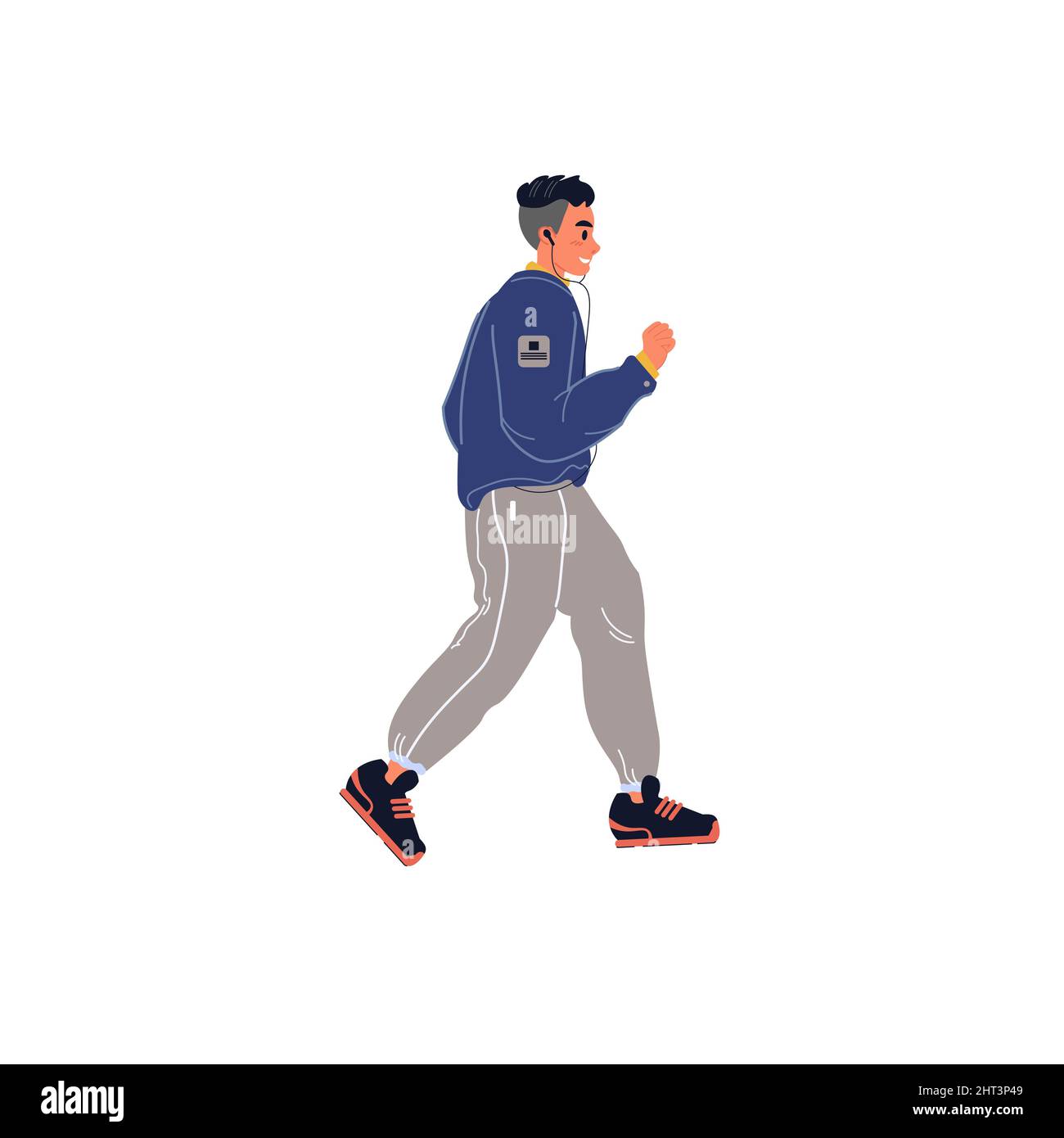 Flat cartoon running man character,sporty healthy lifestyle vector ...