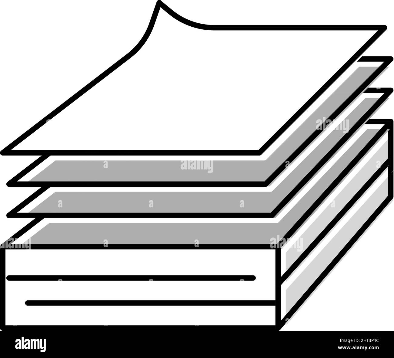 paper list wood production color icon vector illustration Stock Vector ...