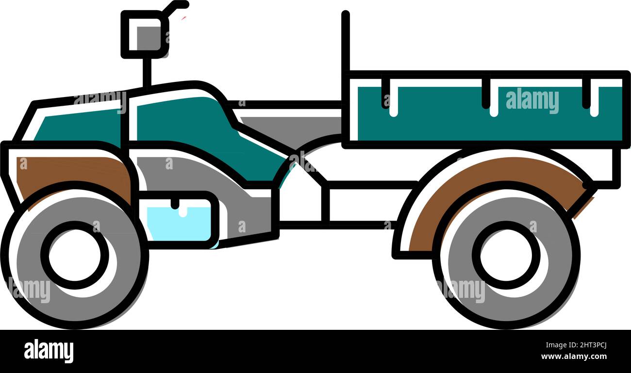 atv farm transport color icon vector illustration Stock Vector Image ...