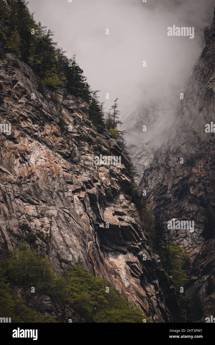 Swiss mountains - monumental rock formations in the Alps Stock Photo ...