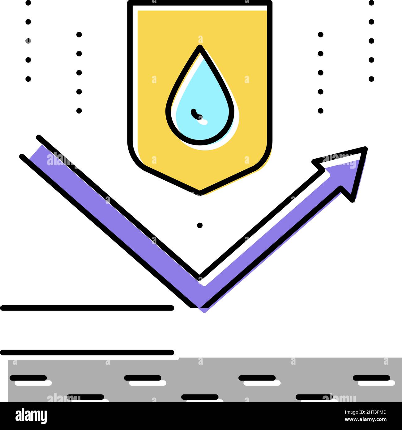 waterproof protect layer color icon vector illustration Stock Vector ...