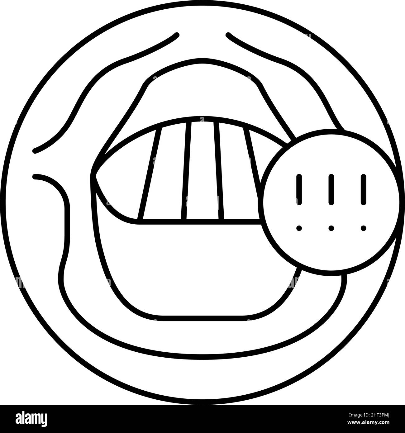 hoarseness health problem line icon vector illustration Stock Vector ...