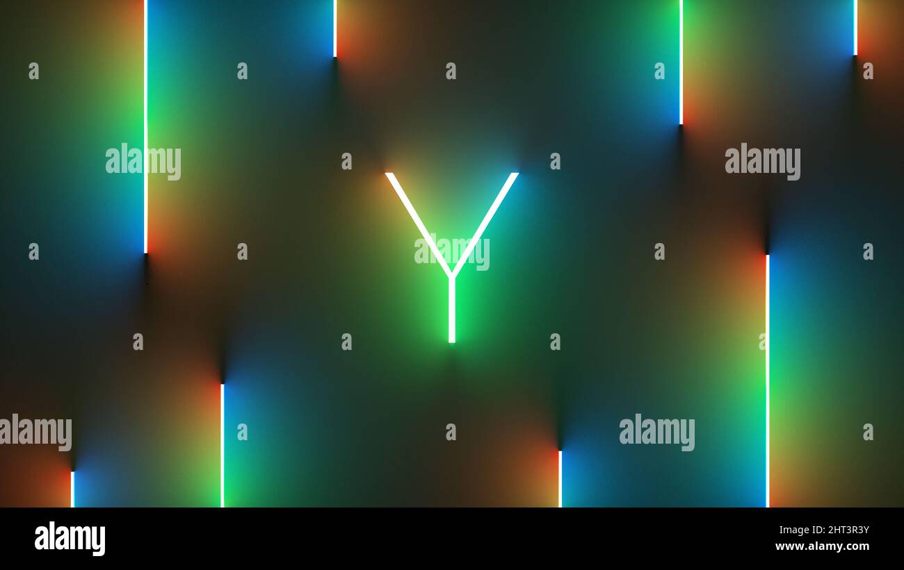 Neon letter y hi-res stock photography and images - Alamy