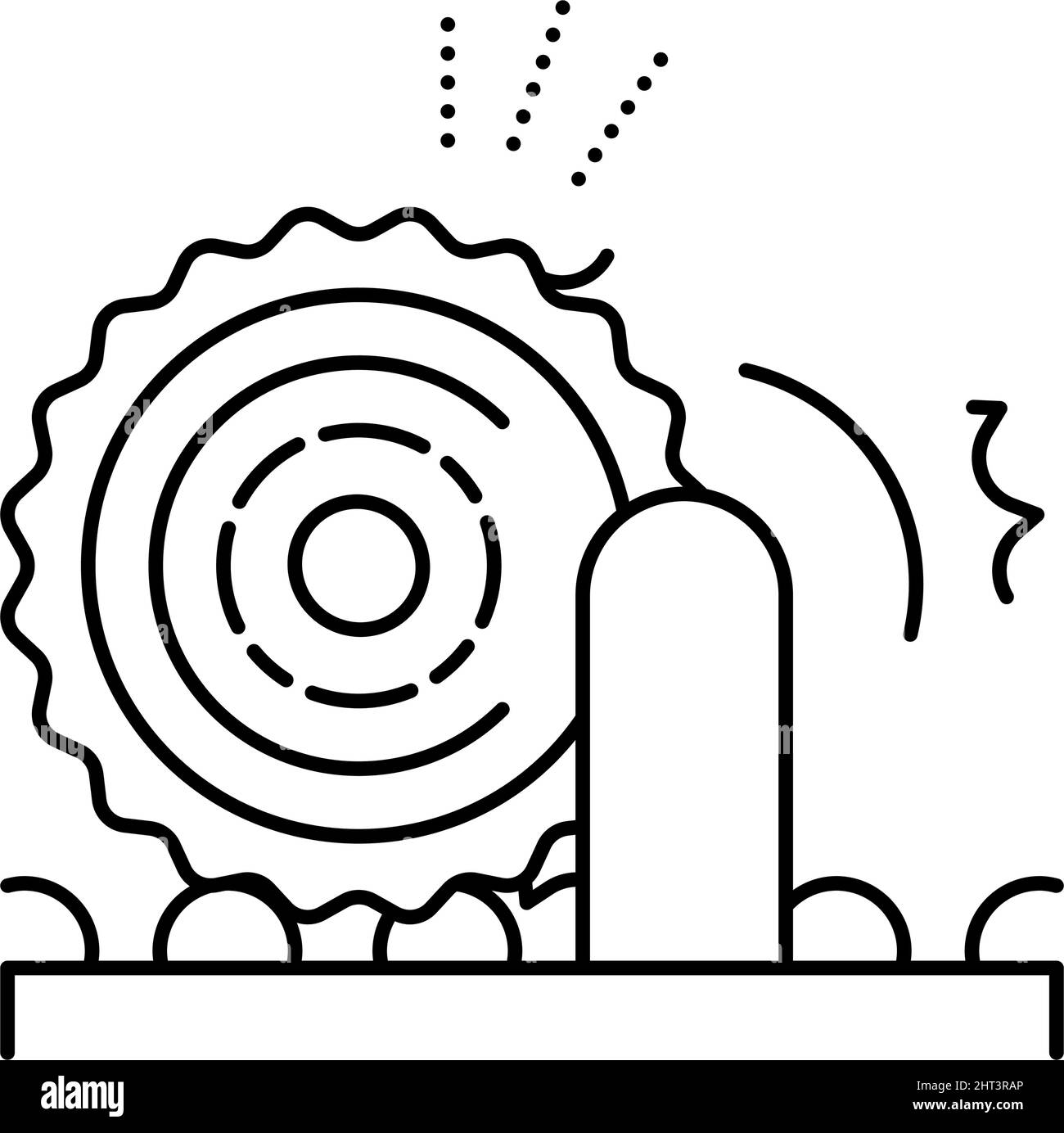 cutting equipment line icon vector illustration Stock Vector Image ...