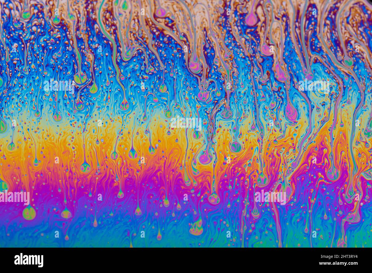 Illustration of colorful rain drops Stock Photo - Alamy