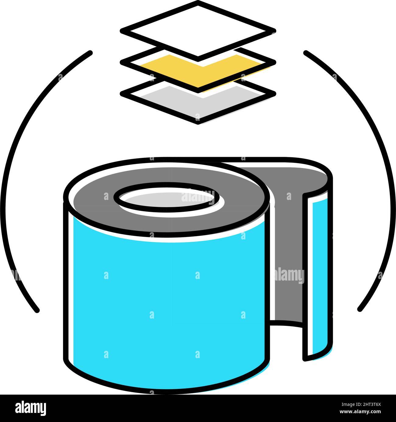 rubber production color icon vector illustration Stock Vector Image ...