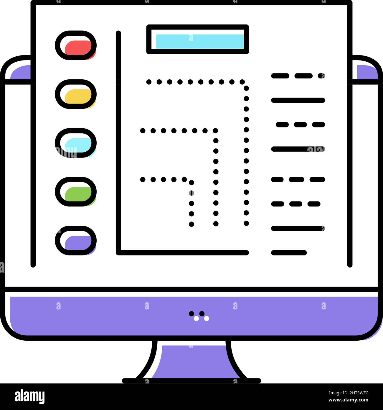 electronic report color icon vector illustration Stock Vector Image ...