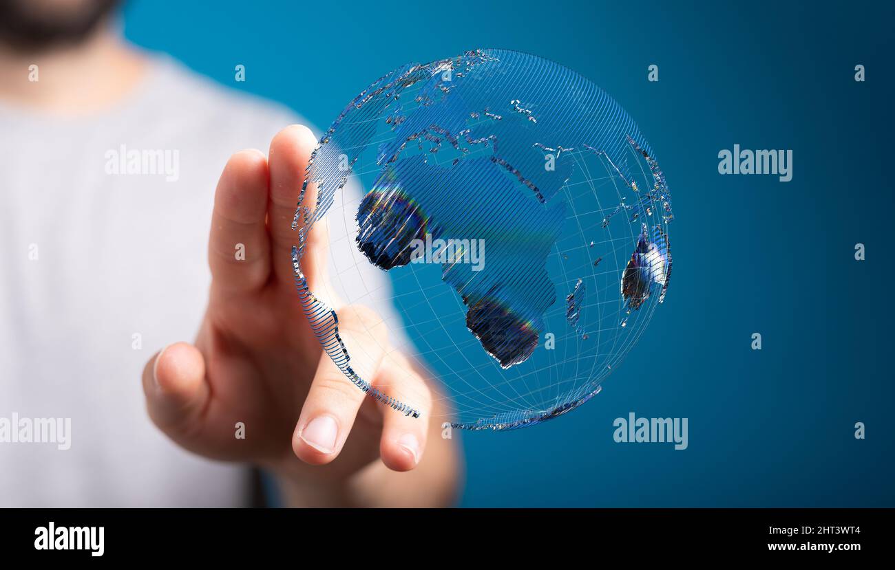An illustration of the global network of people Stock Photo - Alamy