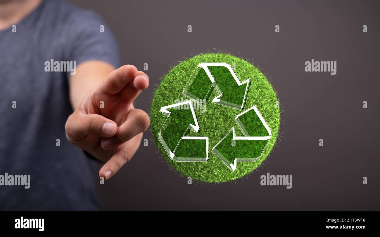 Illustration of recycling green nature environment Stock Photo - Alamy