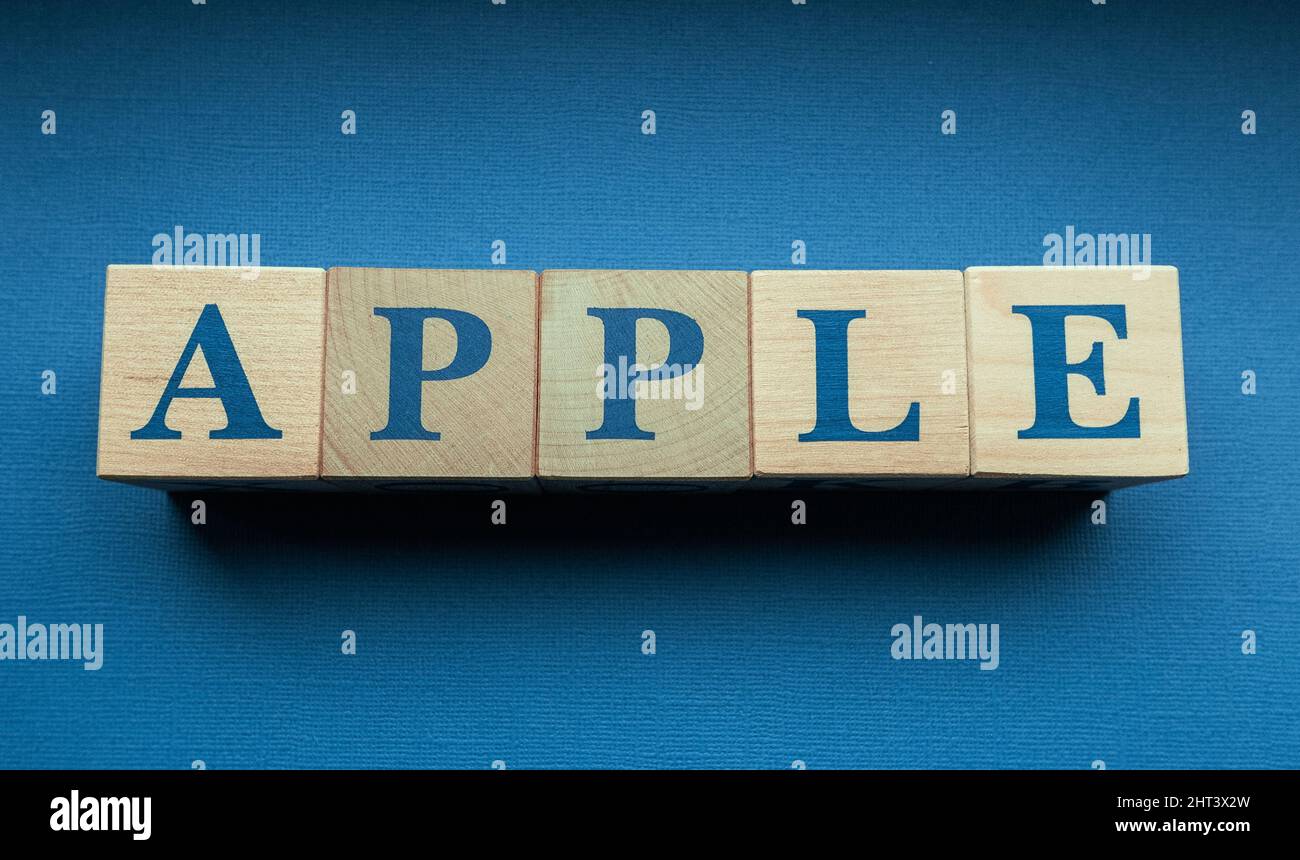 January 31, 2022. Cupertino, California. The name of the Apple company ...