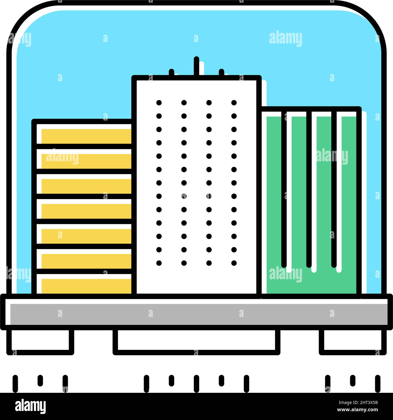 city flying color icon vector illustration Stock Vector Image & Art - Alamy