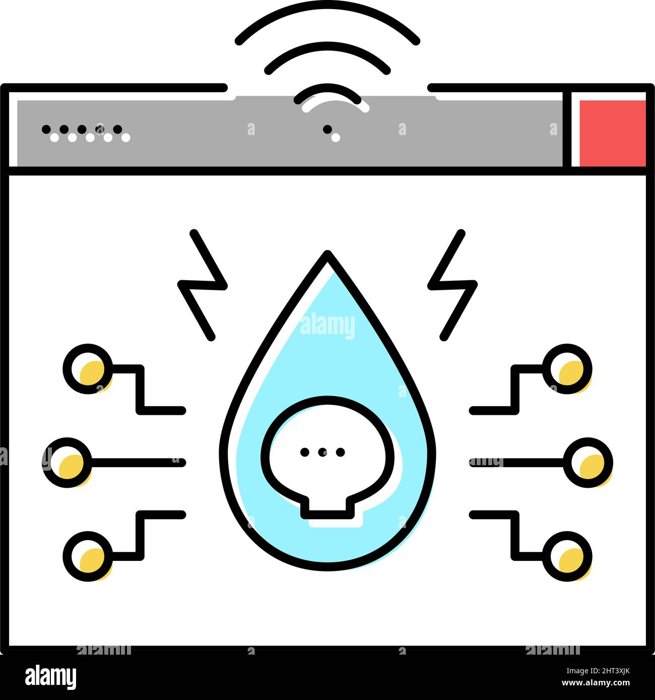 teardrop attack color icon vector illustration Stock Vector Image & Art ...