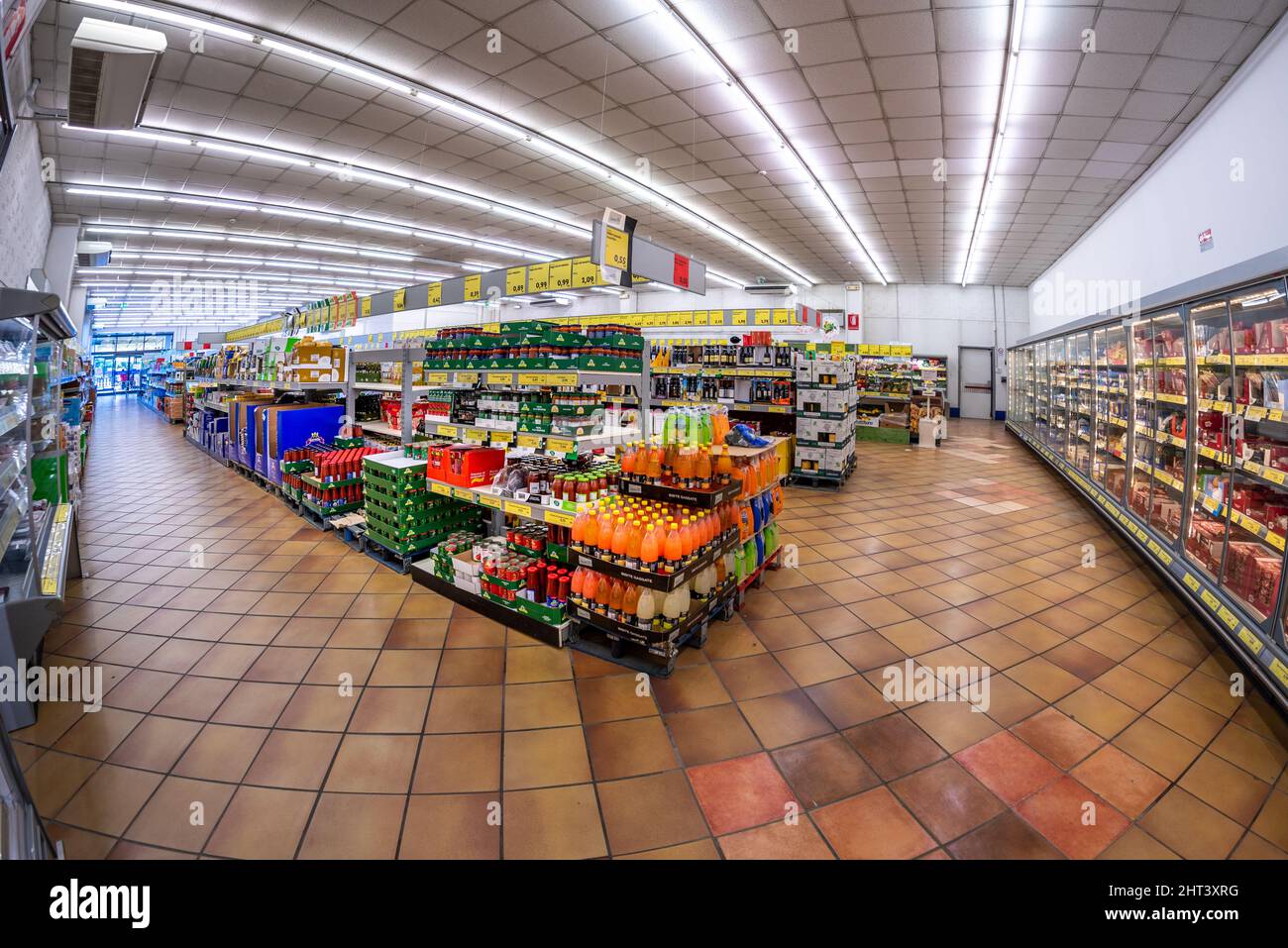 Inside interior market supermarket grocery store hi-res stock ...