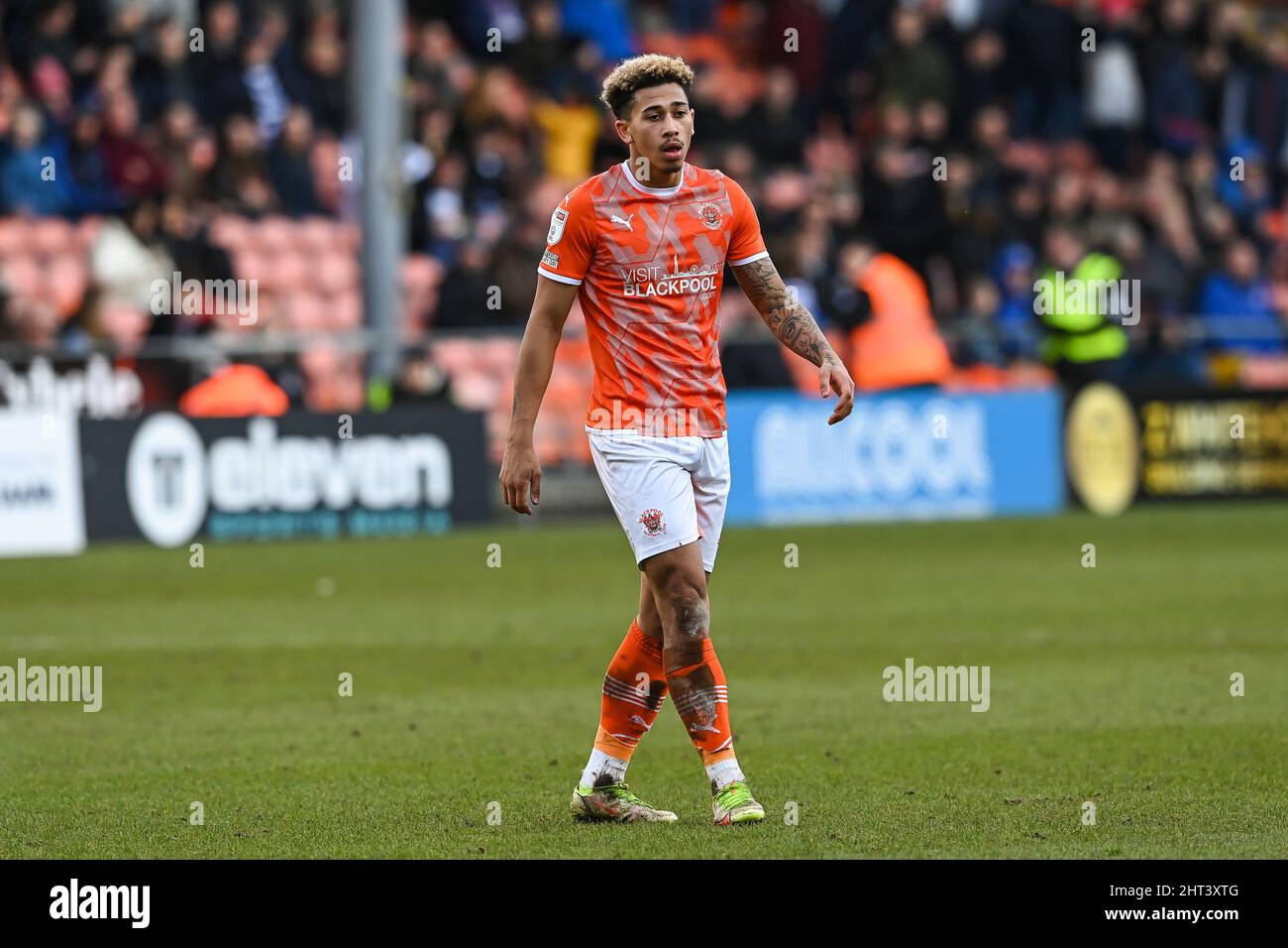 Jordan Lawrence-Gabriel #4 of Blackpool during the game Stock Photo - Alamy