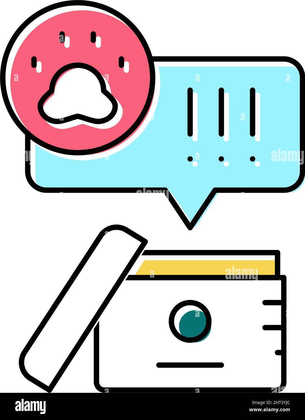 cream testing on animal color icon vector illustration Stock Vector ...