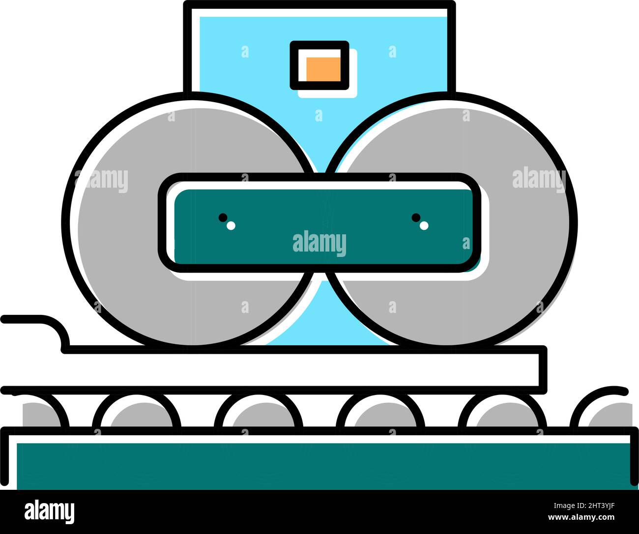 paper pressing system color icon vector illustration Stock Vector Image ...