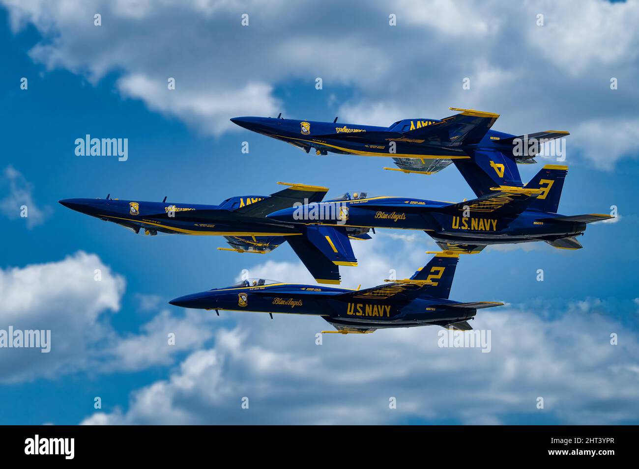 View of the Blue Angels airplanes at the Sun and Fun Airshow Stock ...