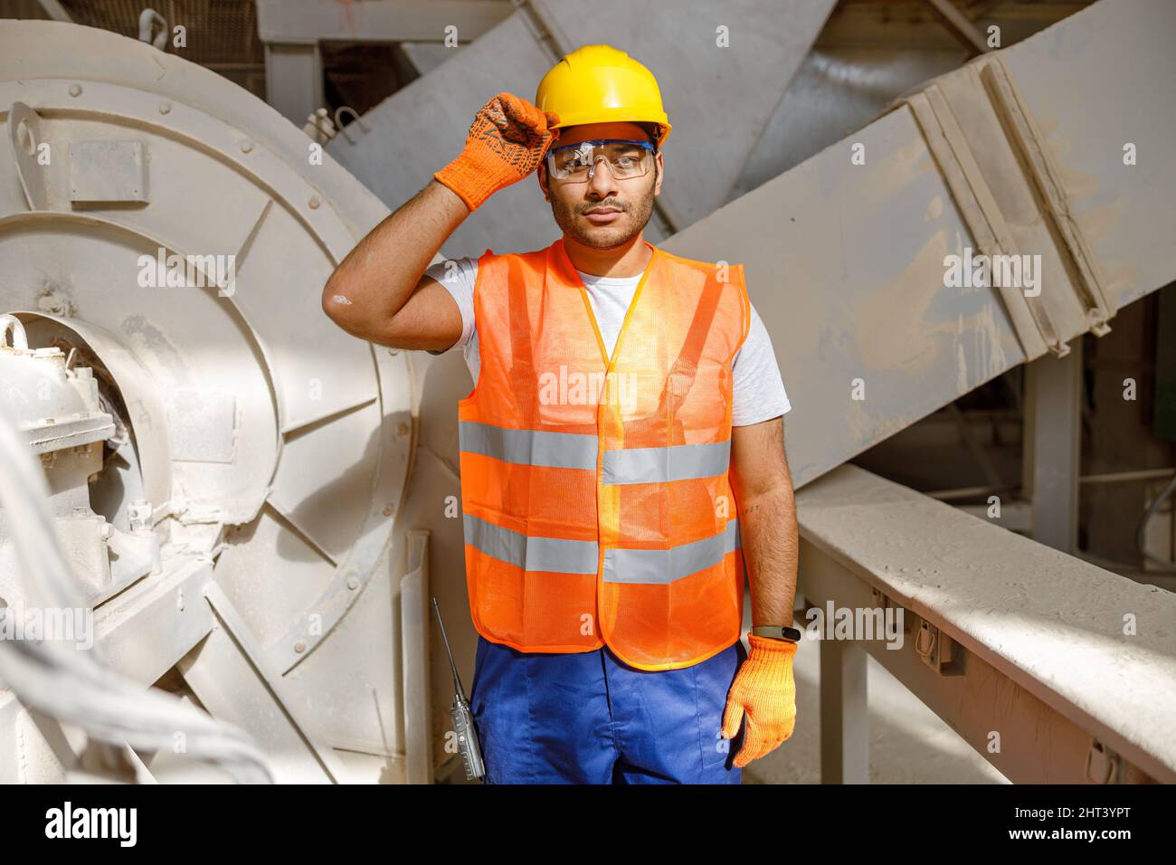 Experienced engineer working hard at construction industry Stock Photo ...