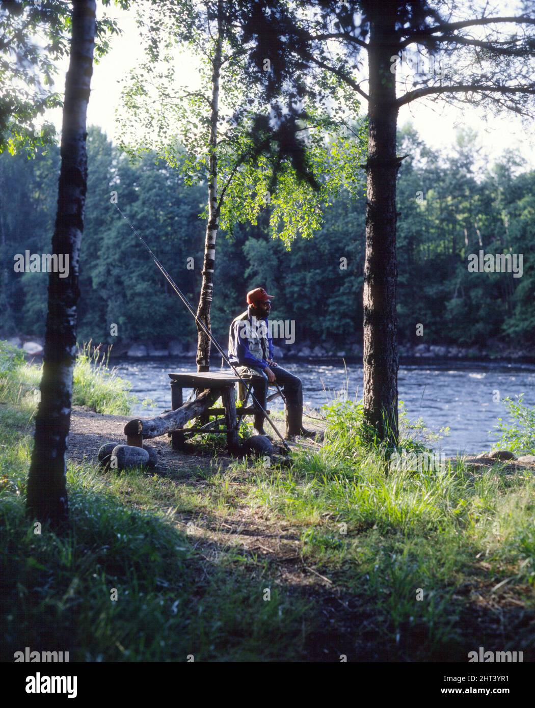 Break on fishing trip Stock Photo - Alamy