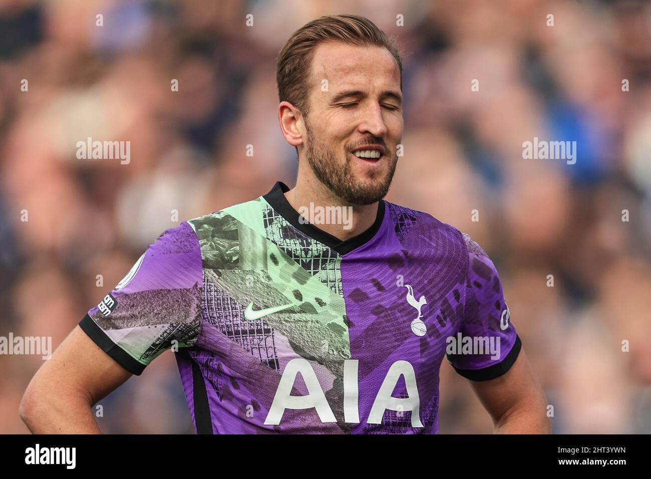 Harry Kane #10 of Tottenham Hotspur smiles during the game Stock Photo ...