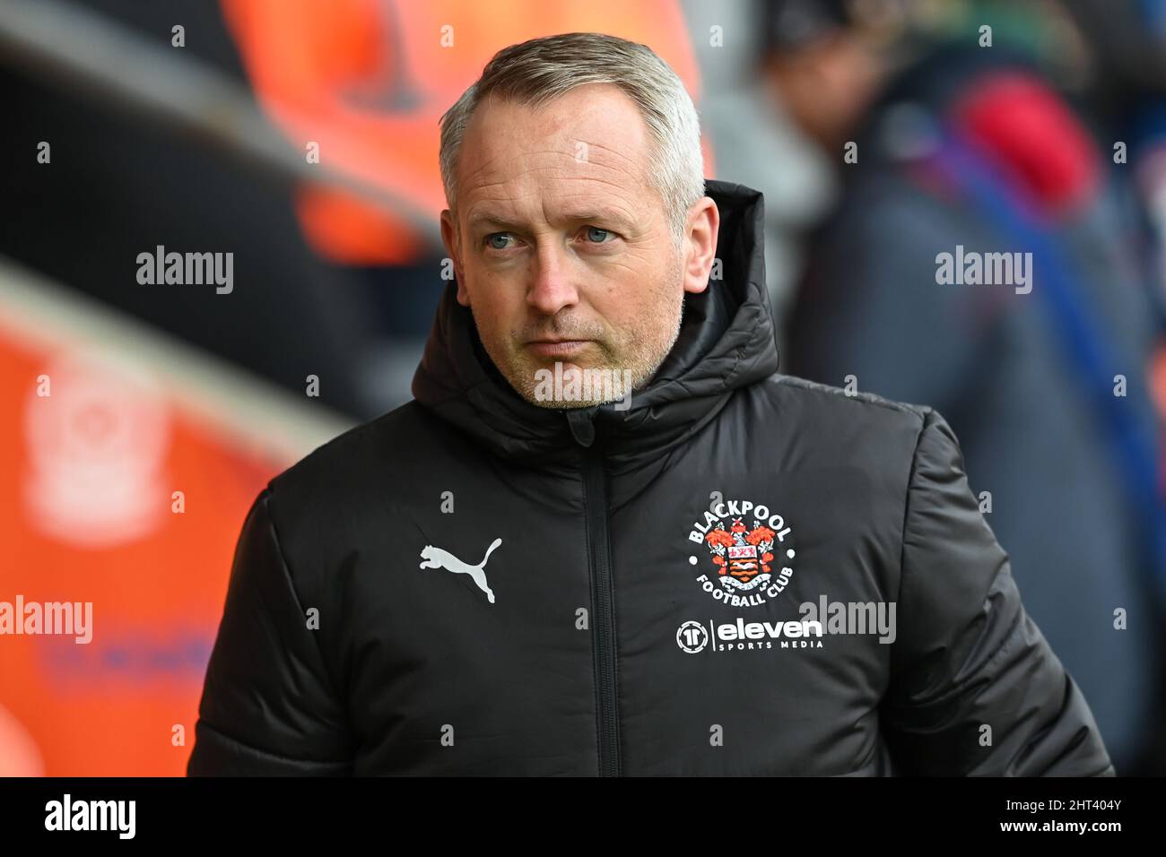 Neil Critchley manager of Blackpool before the game in, on 2/26/2022 ...