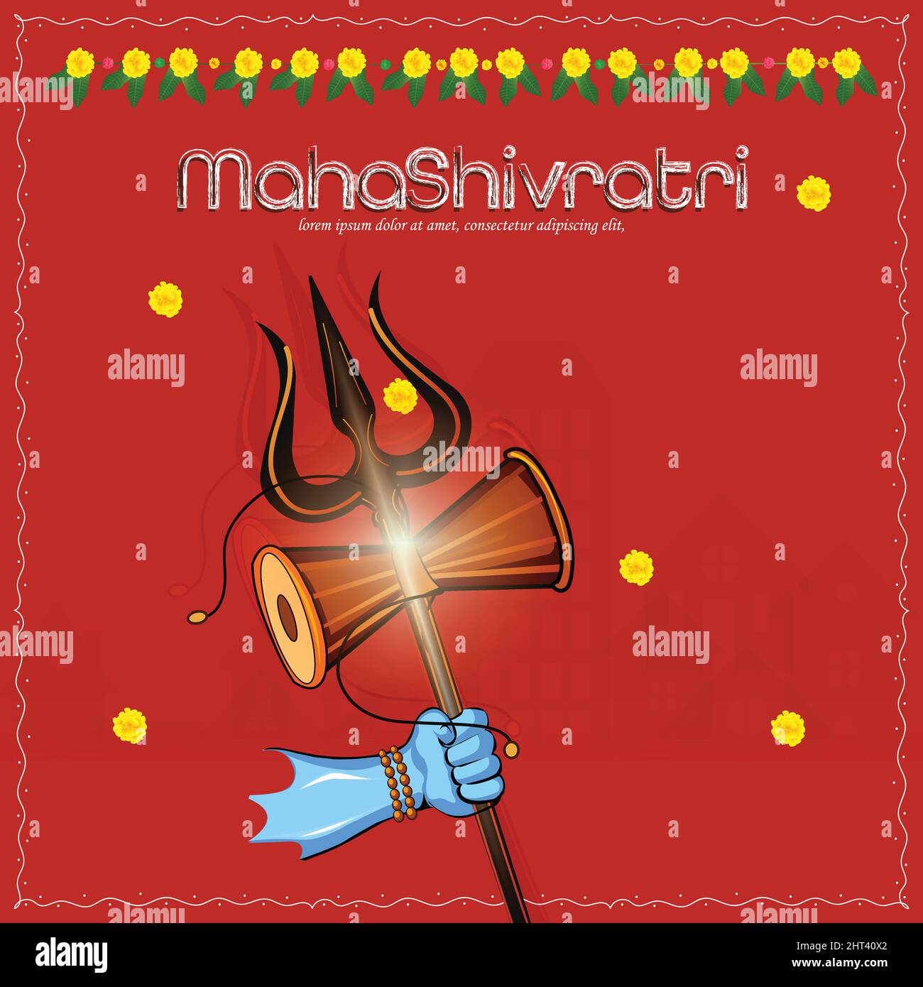 Illustration Of Happy Maha Shivratri Greeting Card Design Stock Vector ...