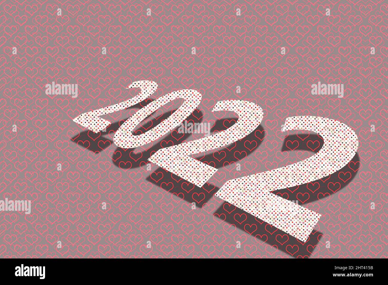 Illustration of an abstract 2022 background with colorful pattern Stock ...