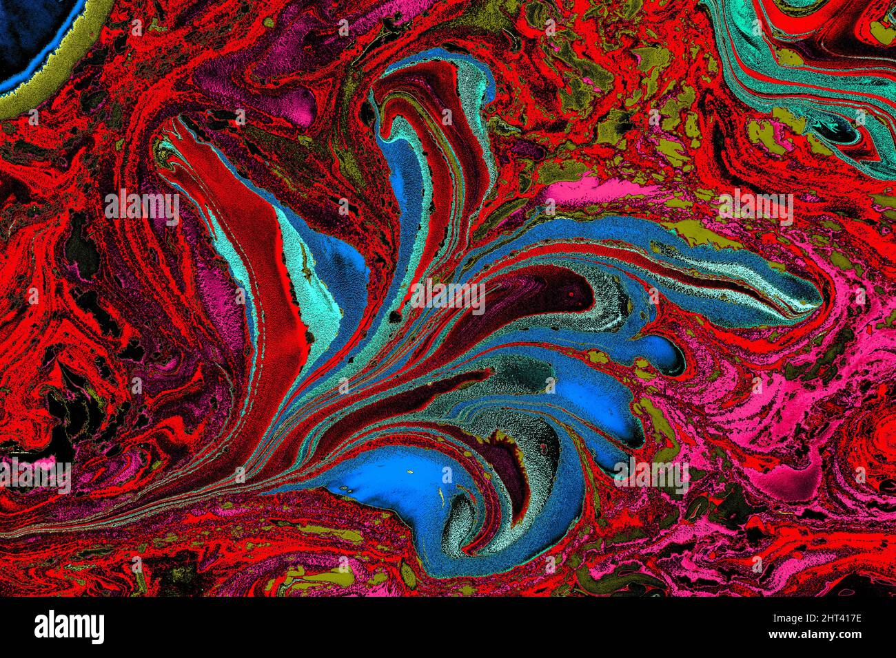 Colorful paint patterns as abstract art background texture Stock Photo ...