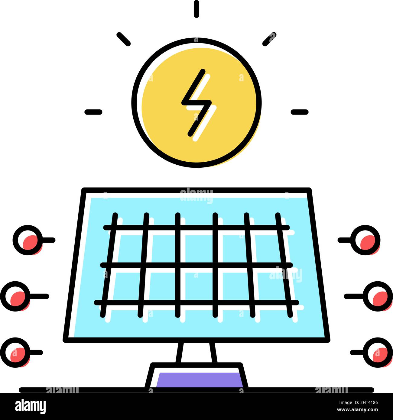 solar electrical panel color icon vector illustration Stock Vector ...