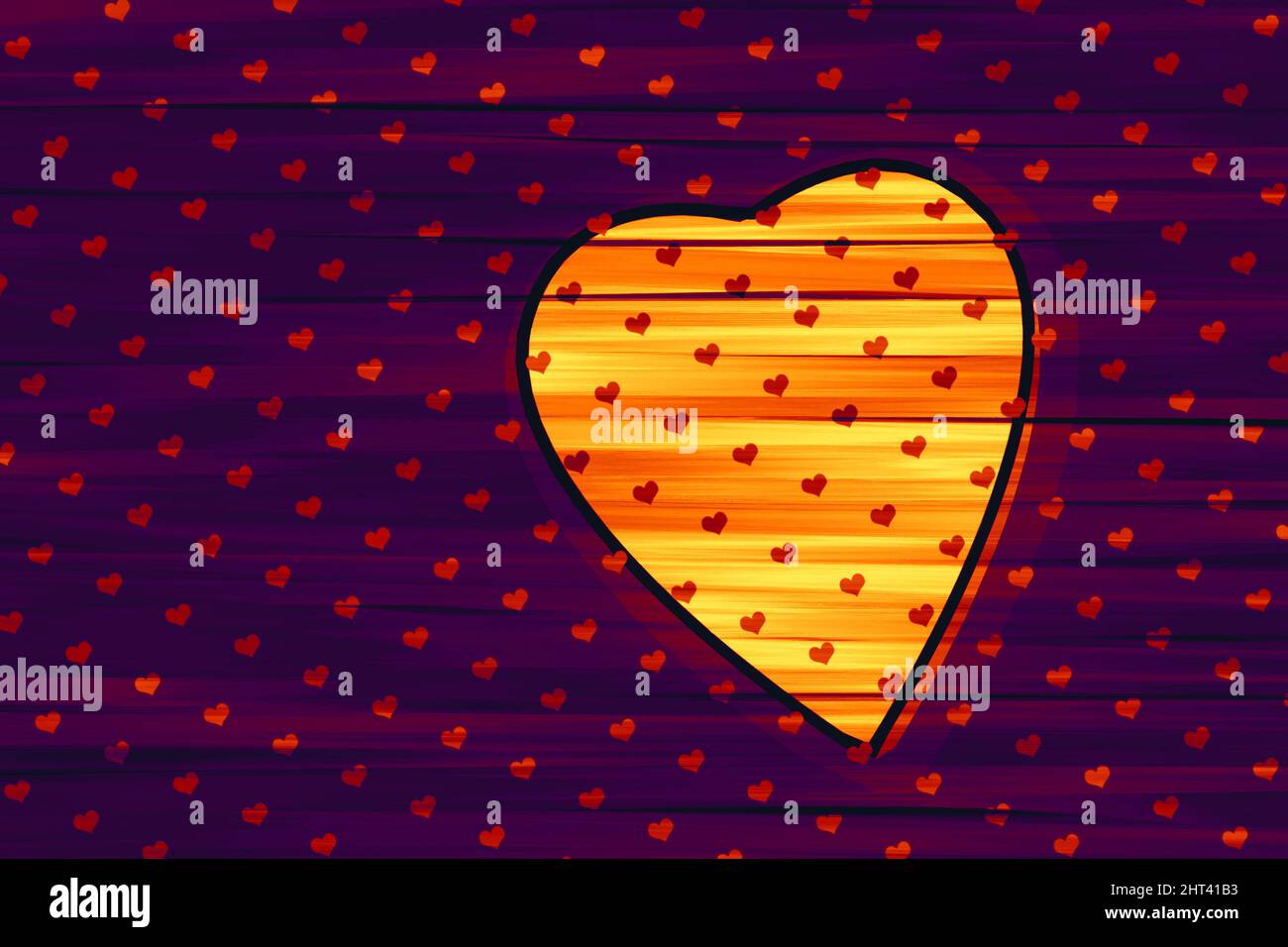 Illustration of an abstract background with colorful heart pattern ...