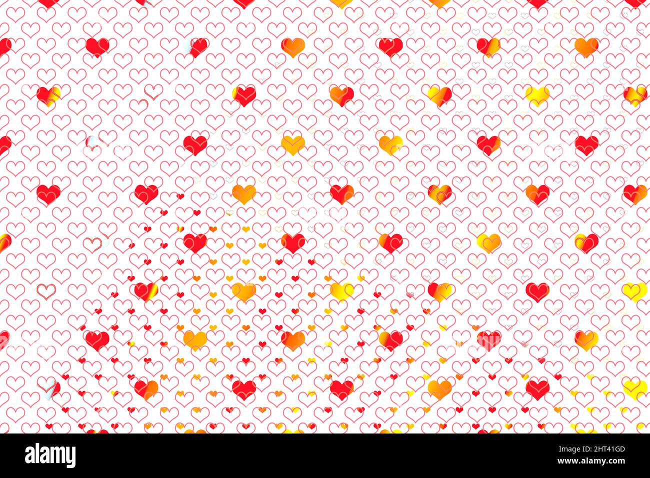 Illustration of an abstract background with colorful heart pattern ...