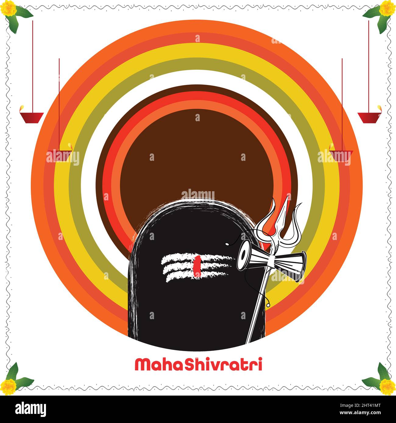 Illustration Of Happy Maha Shivratri Greeting Card Design Stock Vector ...