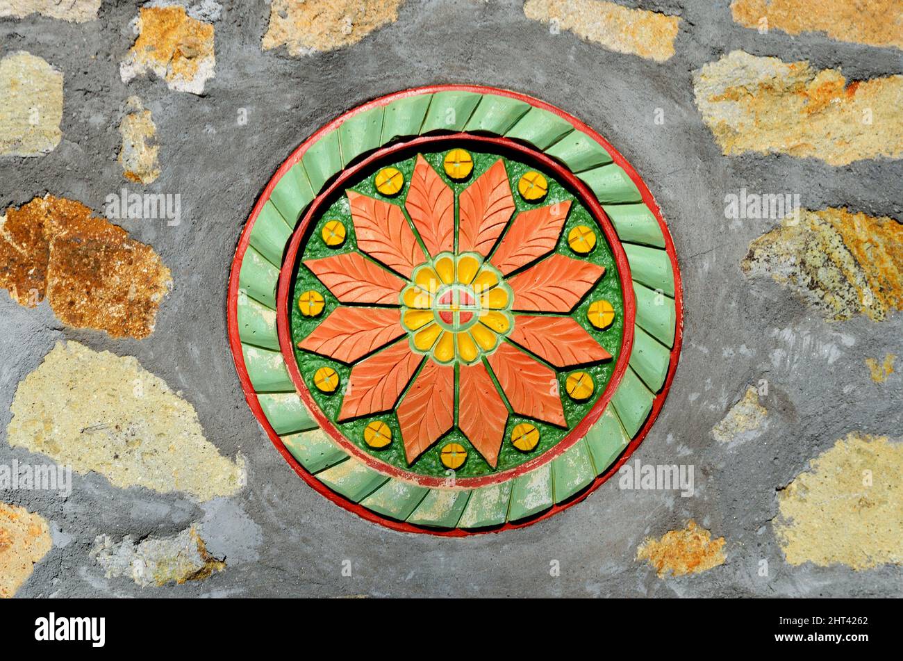 Top view of the emblem in the stone Stock Photo - Alamy