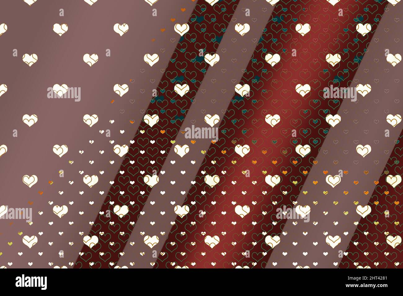Illustration of an abstract background with colorful heart pattern ...