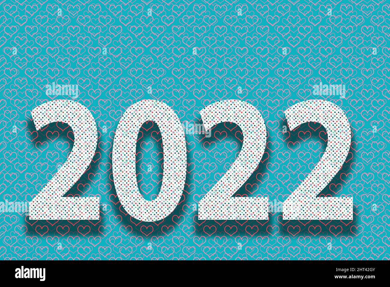 Illustration of an abstract 2022 background with colorful pattern Stock ...