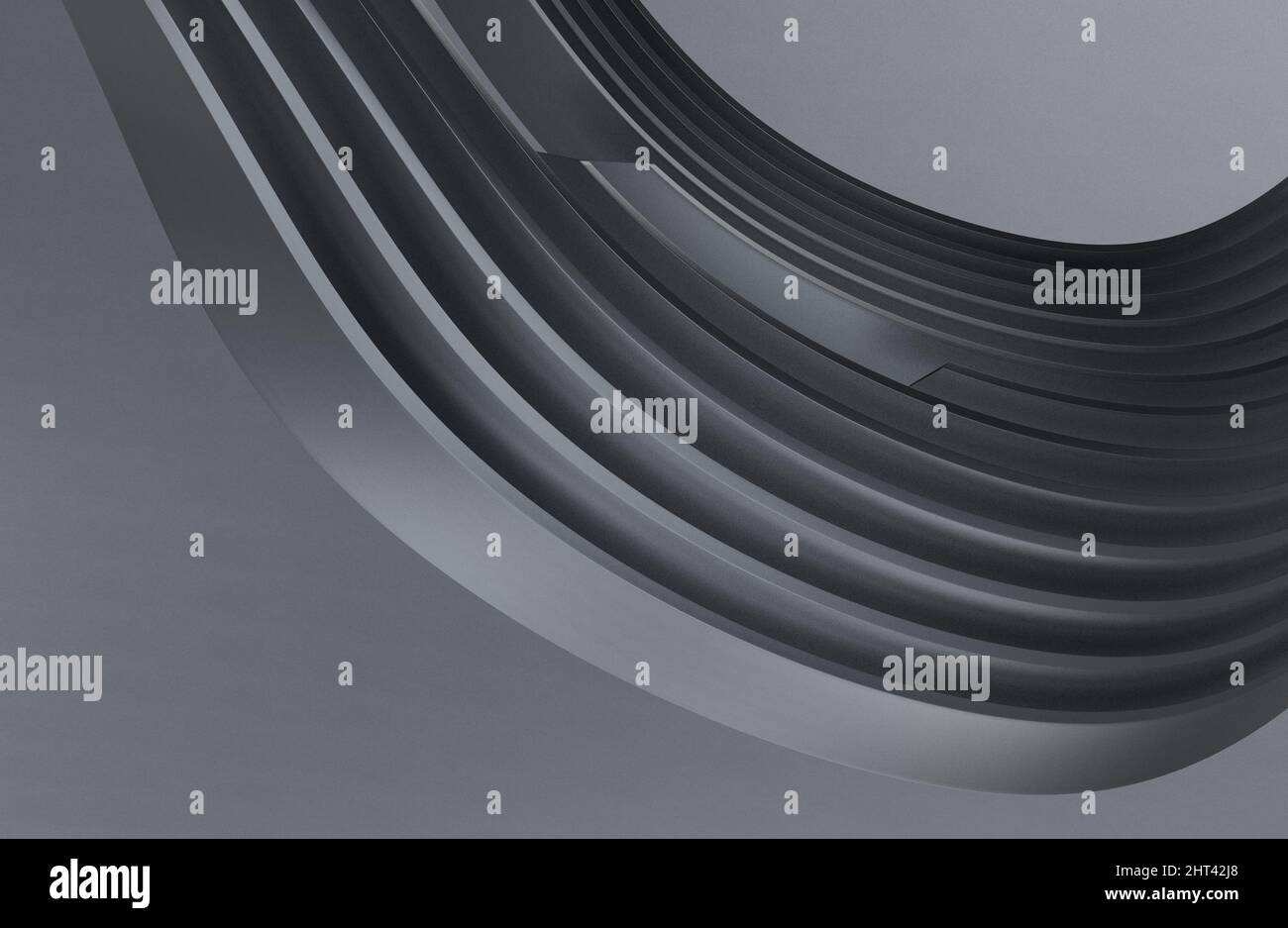 Abstract image with curved elements in grey colors Stock Photo - Alamy