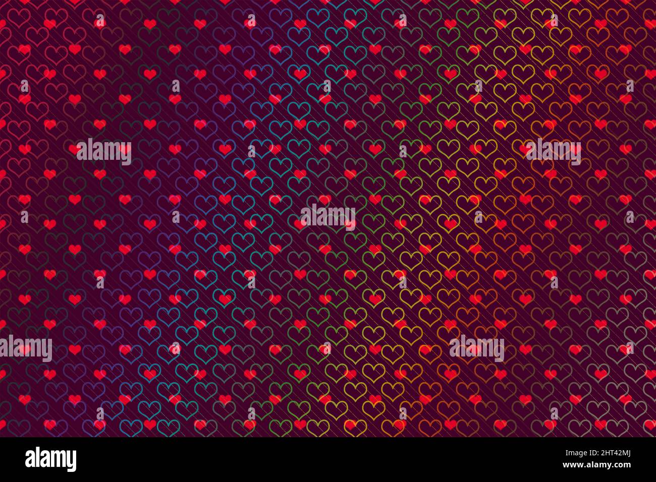 Illustration of an abstract background with colorful heart pattern ...