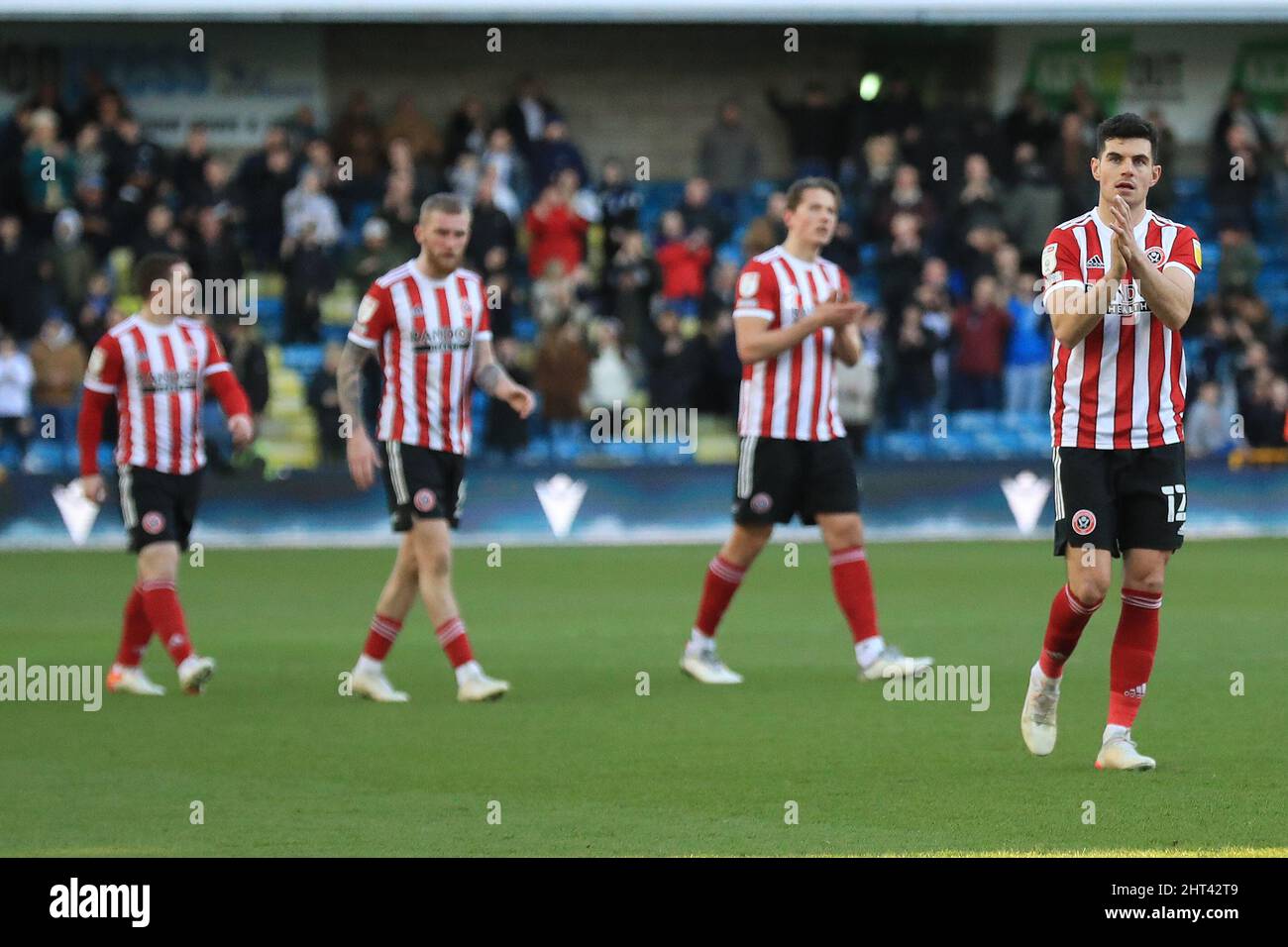 John Egan #12 of Sheffield United applauds the support Stock Photo - Alamy