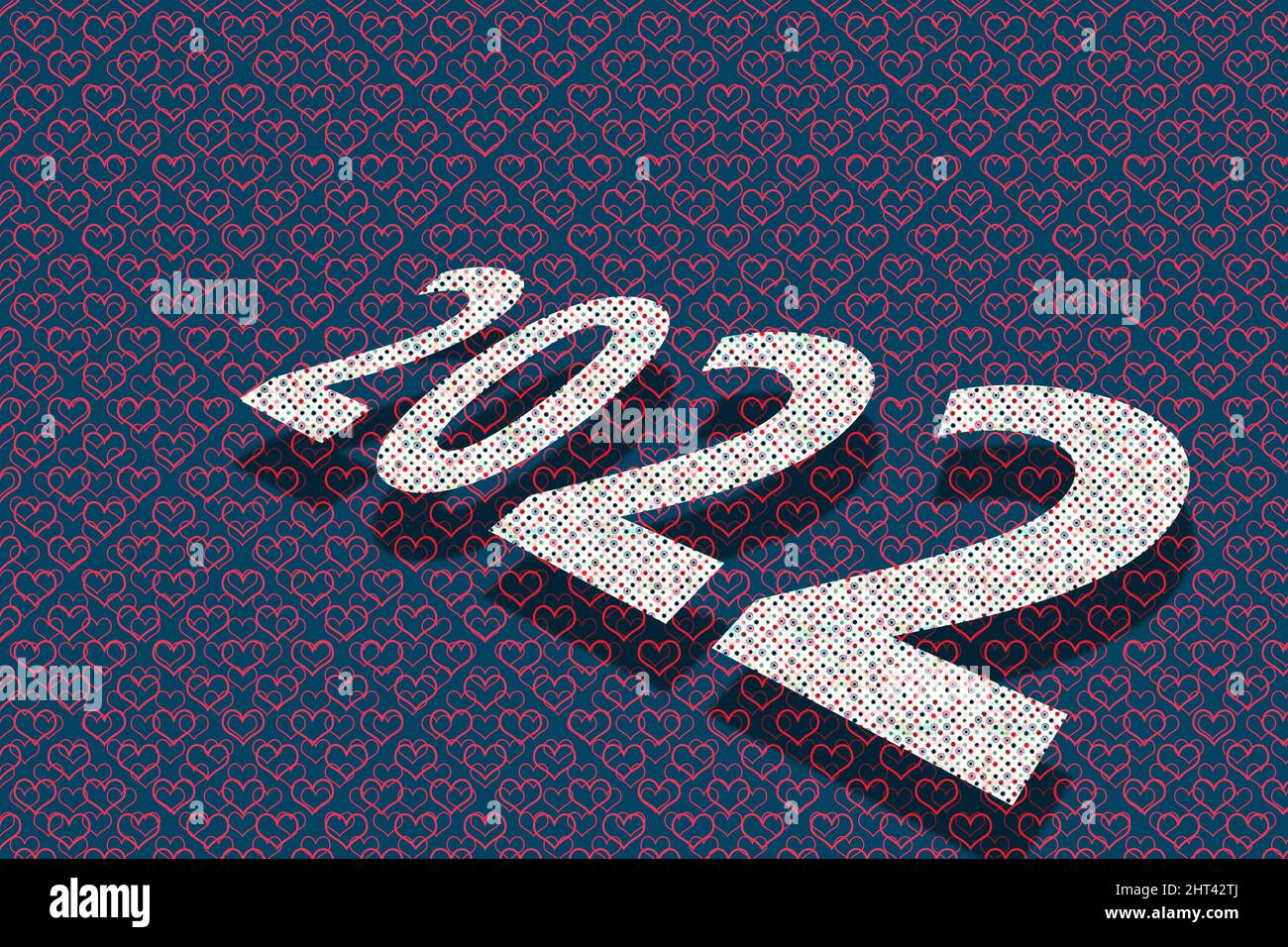Illustration of an abstract 2022 background with colorful pattern Stock ...