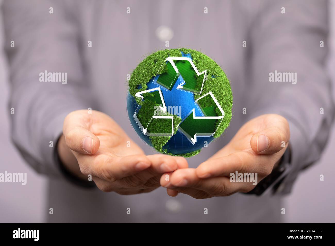 Recycling arrow symbol planet hi-res stock photography and images - Alamy