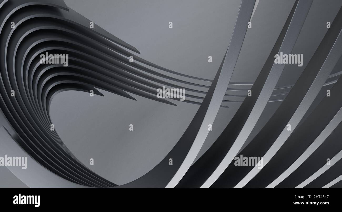 Grey stripe pattern futuristic background. 3d render illustration Stock ...
